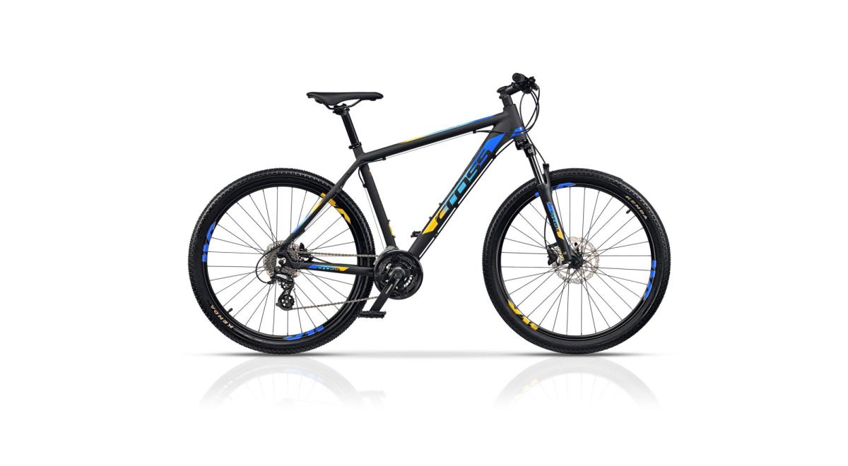 Cross 2023 GRX 8 27,5" MTB kerékpár, matt fekete-kék